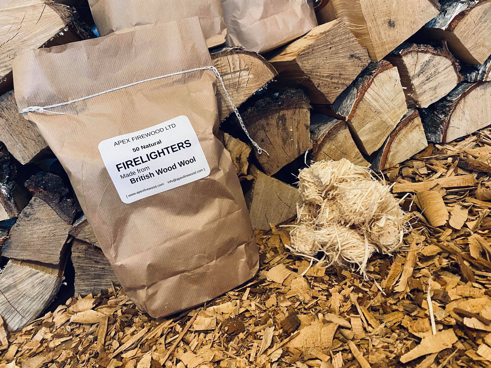 Woodwool – Natural Firelighters - Apex Firewood LTD